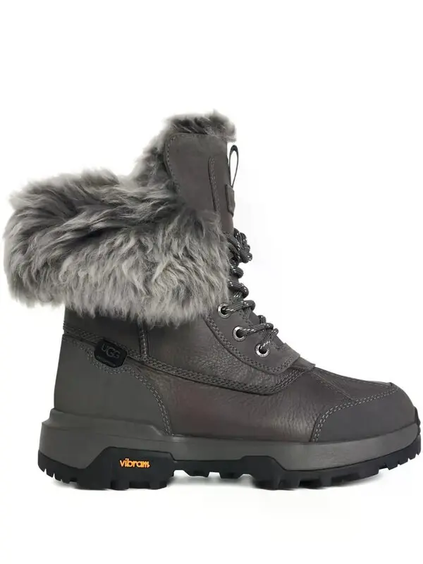 UGG Adirondack Leather Snow Boots With Sheepskin Lining