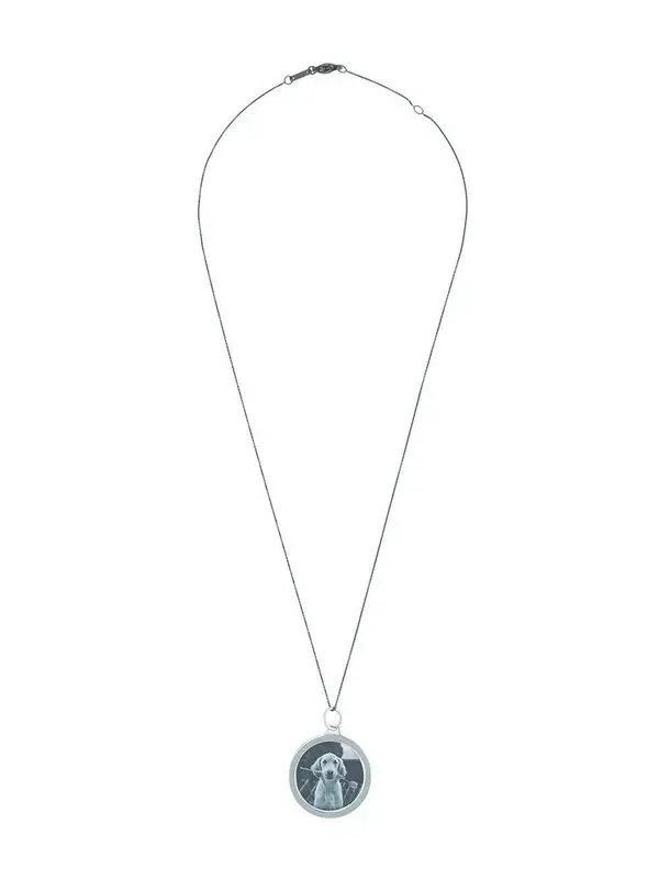 Monica Rich Kosann Round Mosaic Half Locket Necklace - Silver