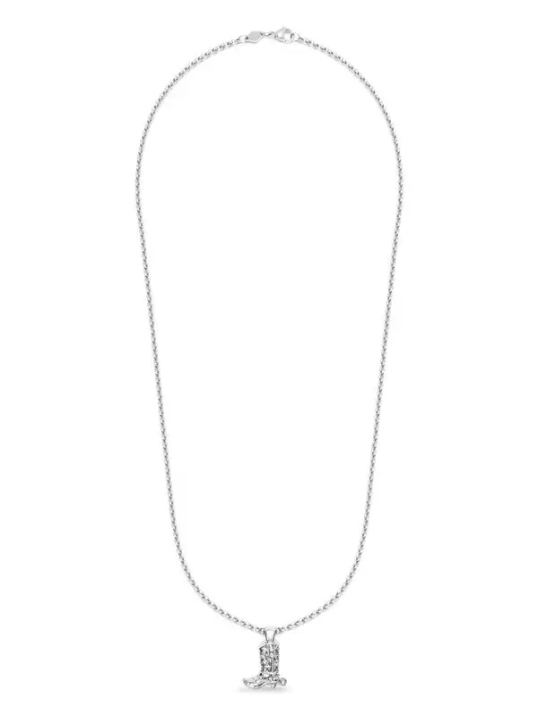 NIALAYA JEWELRY Cowboy Charm Necklace - Silver