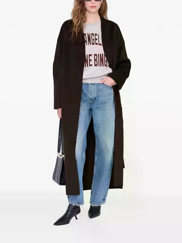 ANINE BING Embroidered Crew Neck Sweatshirt