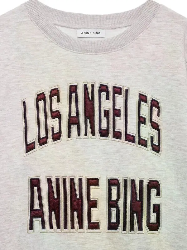 ANINE BING Embroidered Crew Neck Sweatshirt