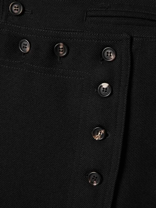 BODE Wool-twill Maxi Skirt