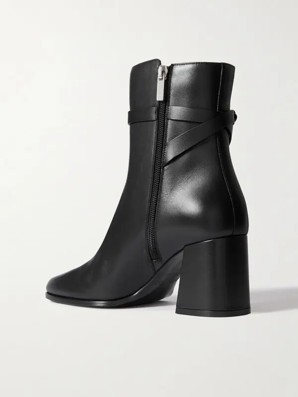 JIMMY CHOO Lawton 65 Leather Ankle Boots - Black