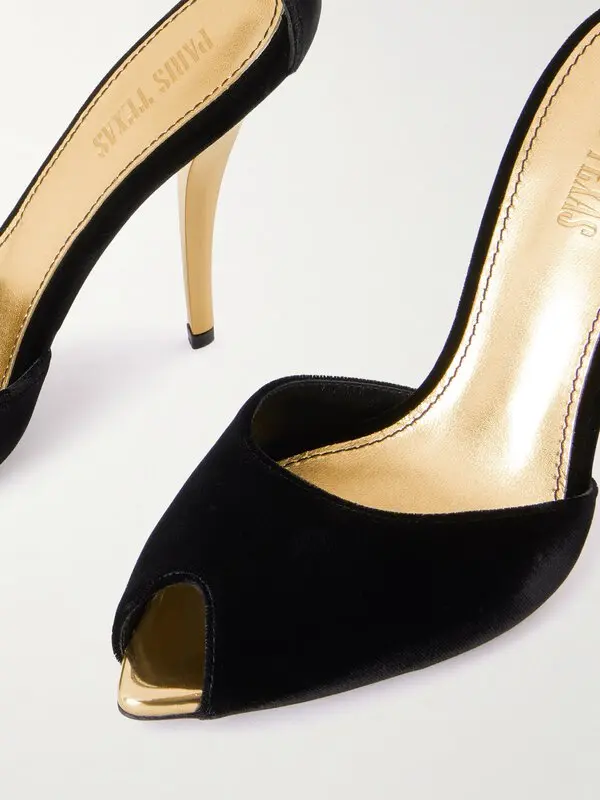Paris Texas Jessica Velvet Stiletto Sandals