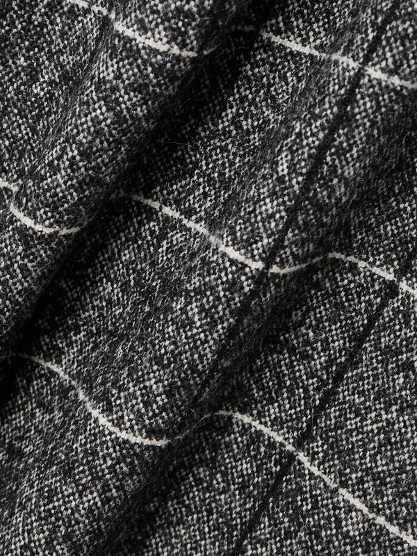 Dolce & Gabbana Checked Wool-blend Wide-leg Pants