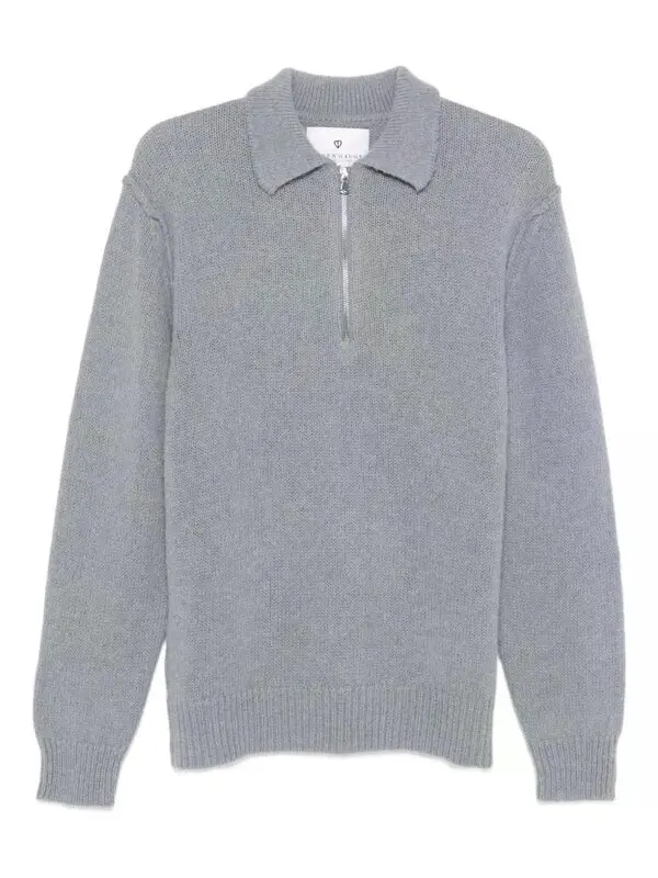 SEVEN GAUGE Zip-up Polo Collar Sweater