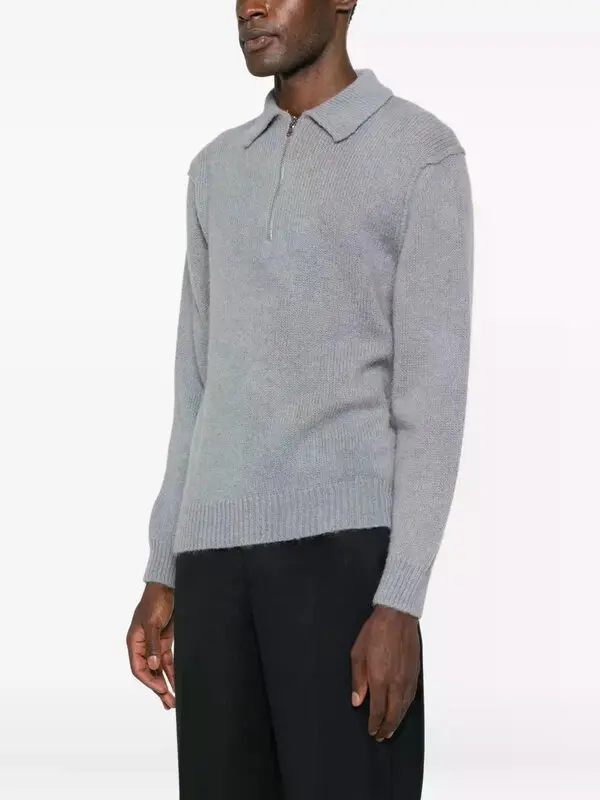 SEVEN GAUGE Zip-up Polo Collar Sweater