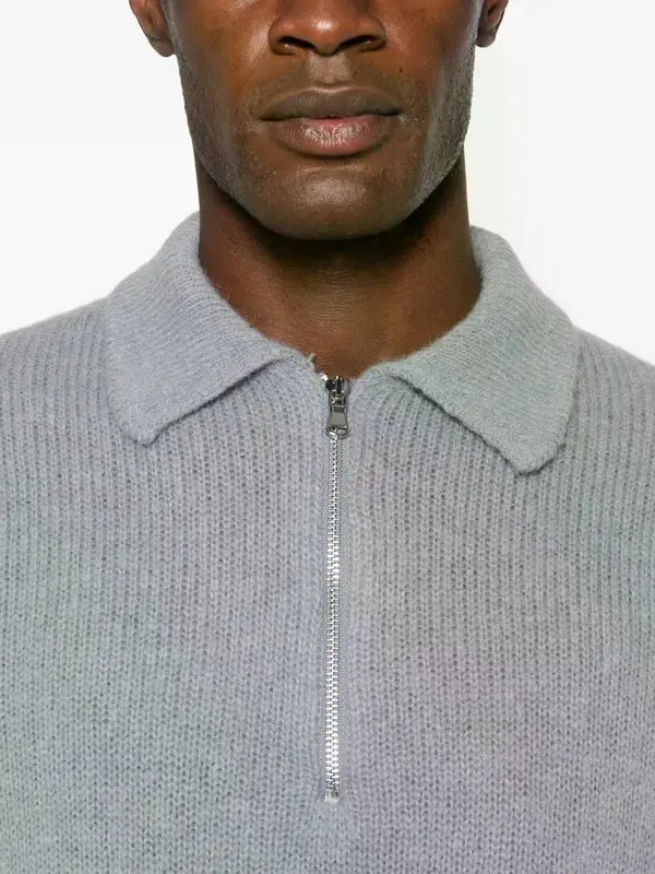 SEVEN GAUGE Zip-up Polo Collar Sweater