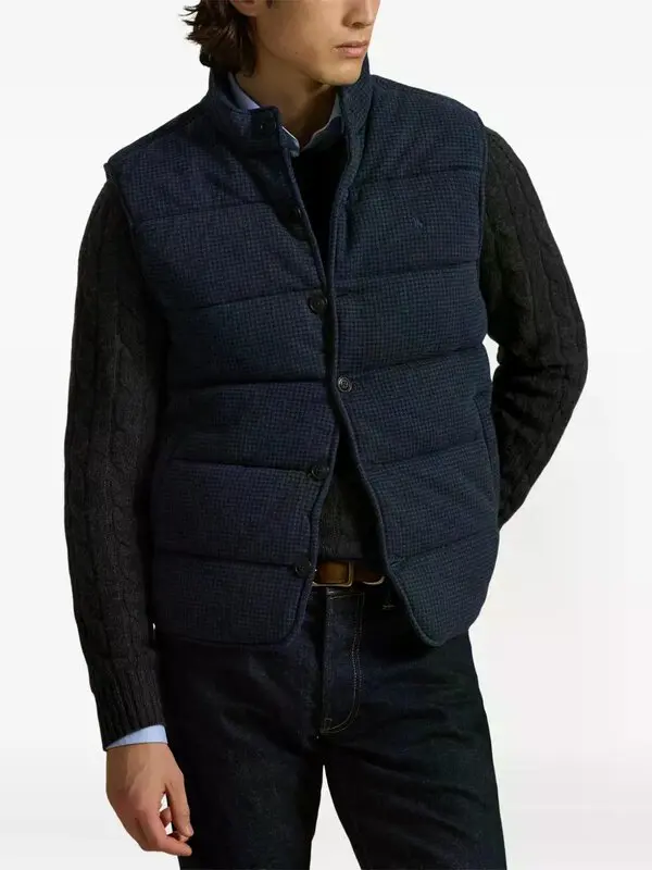 Polo Ralph Lauren Dogtooth Pattern Padded Gilet
