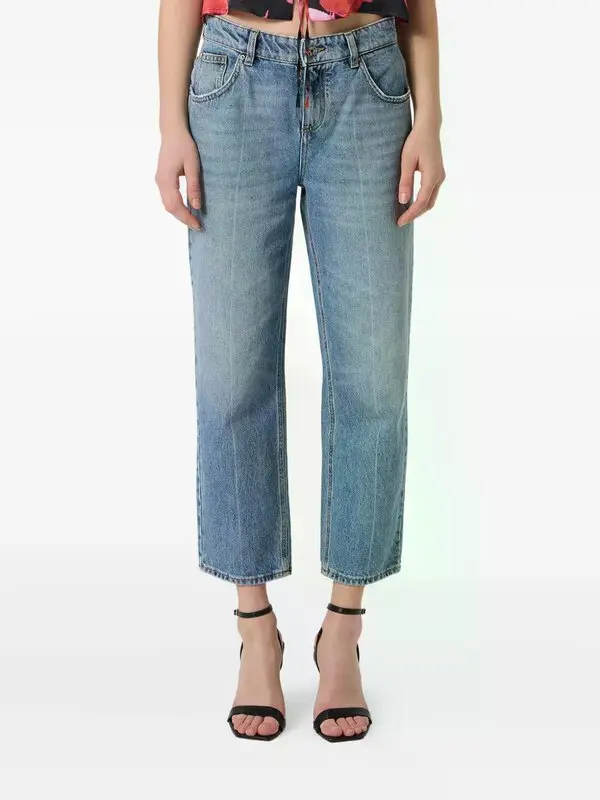 Blumarine Whisker-effect Jeans
