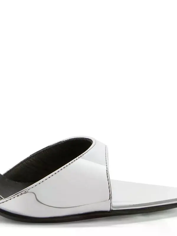 GIUSEPPE ZANOTTI 70mm Intriigo Leather Sandals - Silver