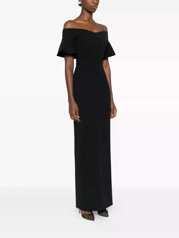 Solace London Cielo Off-shoulder Maxi Dress - Black