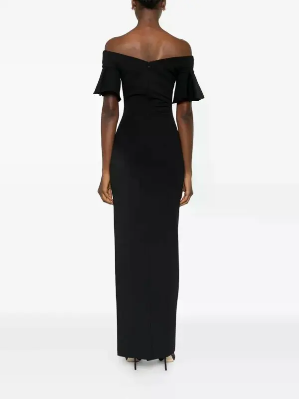 Solace London Cielo Off-shoulder Maxi Dress - Black