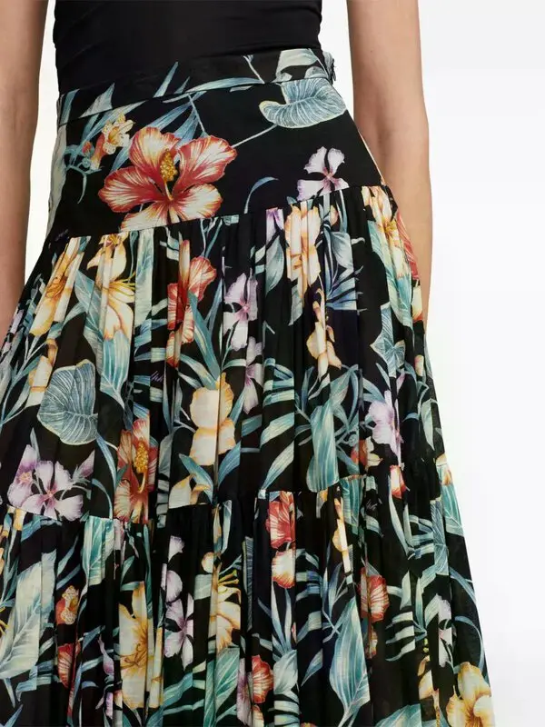 Ralph Lauren Floral Print Tiered Maxi Skirt