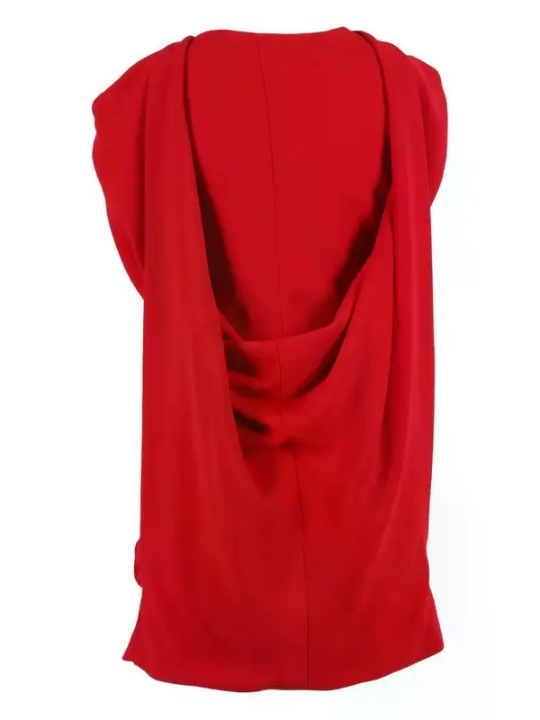 Alberta Ferretti Draped Mini Dress - Red