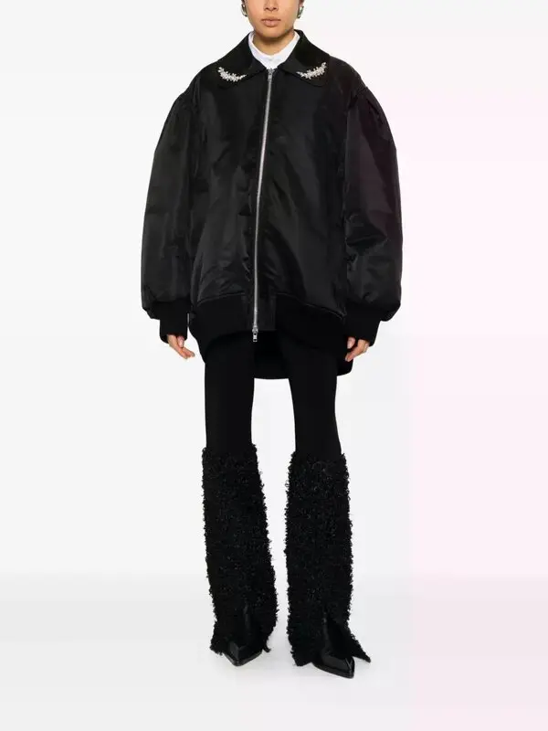 Simone Rocha Embellished Bomber Jacket - Black