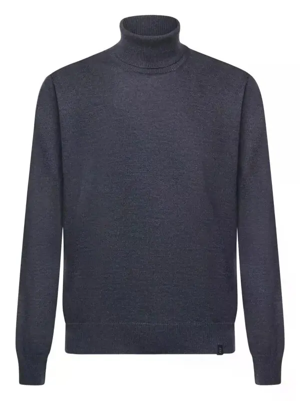 FAY Roll Neck Sweater - Blue