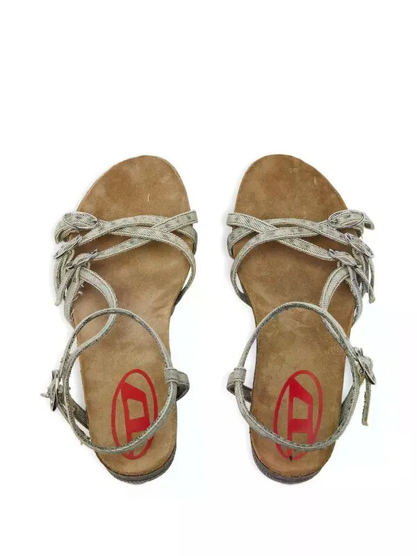 DIESEL® D-woodstock Platform Sandals - Grey