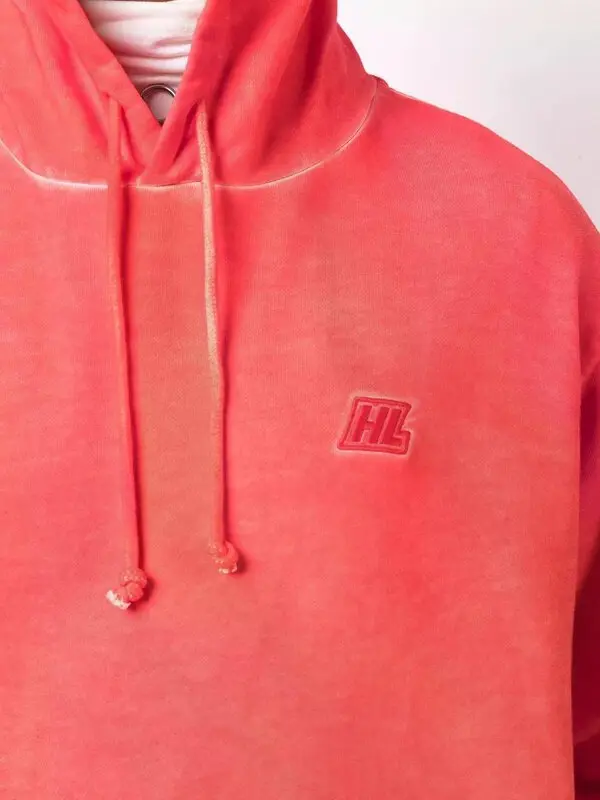Helmut Lang Embroidered Logo Cotton Hoodie
