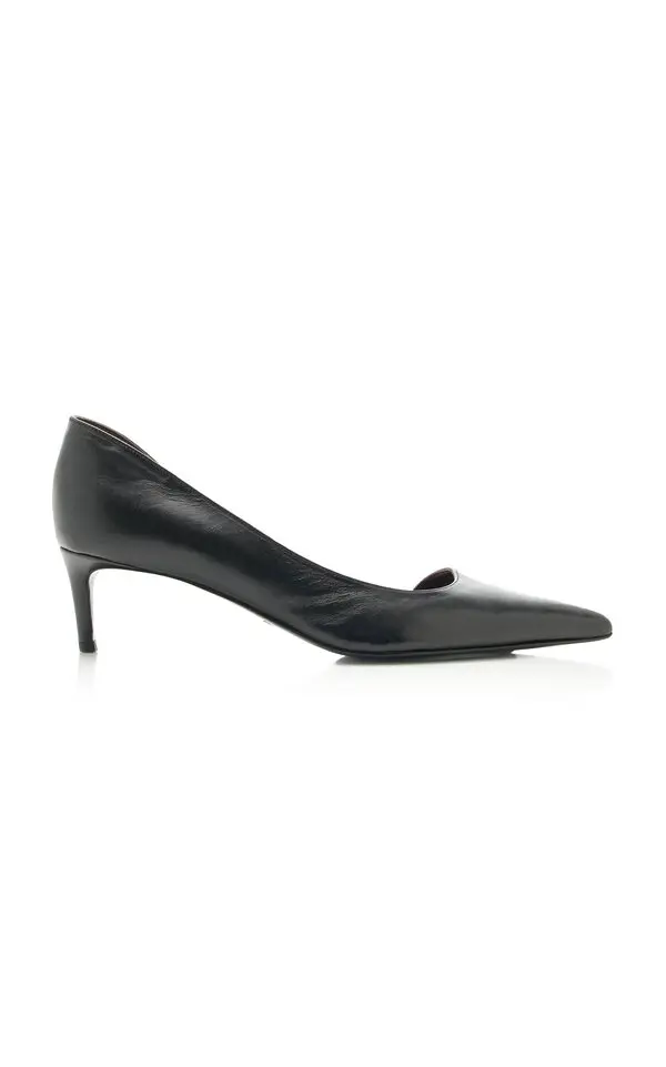 Khaite Jett D'orsay Leather Pumps - Black