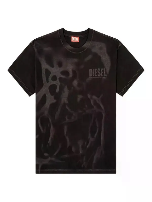 DIESEL® Cotton T-shirt With Laser Print