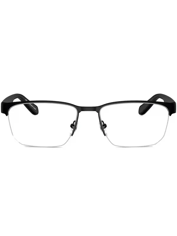 Emporio Armani Logo-engraved Eyeglasses - Black