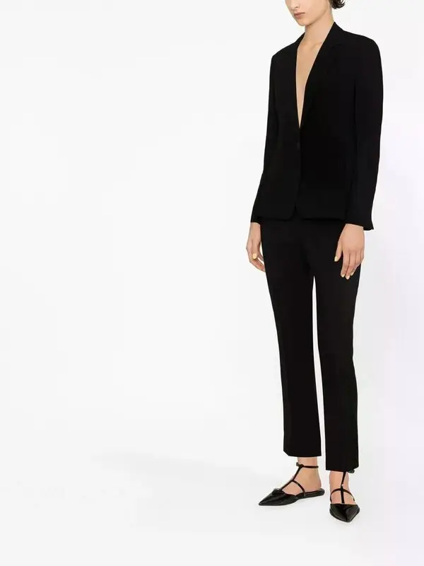 Max Mara Cropped Tailored Trousers - Black