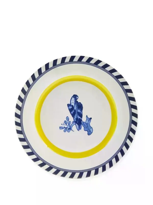 POLSPOTTEN Striped Edge Decorative Plates - Blue