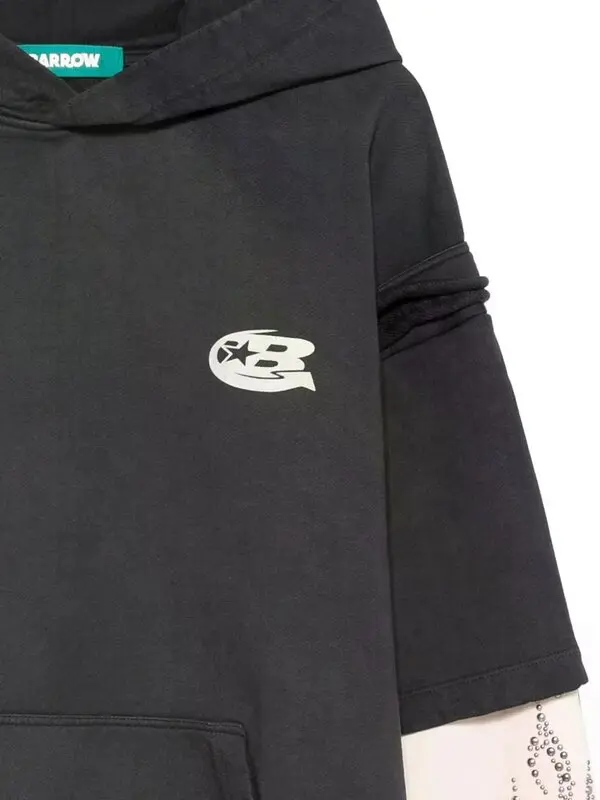 BARROW Layered Logo Detail Hoodie