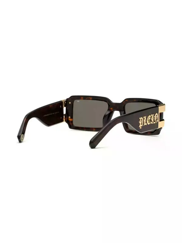 Philipp Plein Plein Eagle Rectangular Sunglasses - Brown