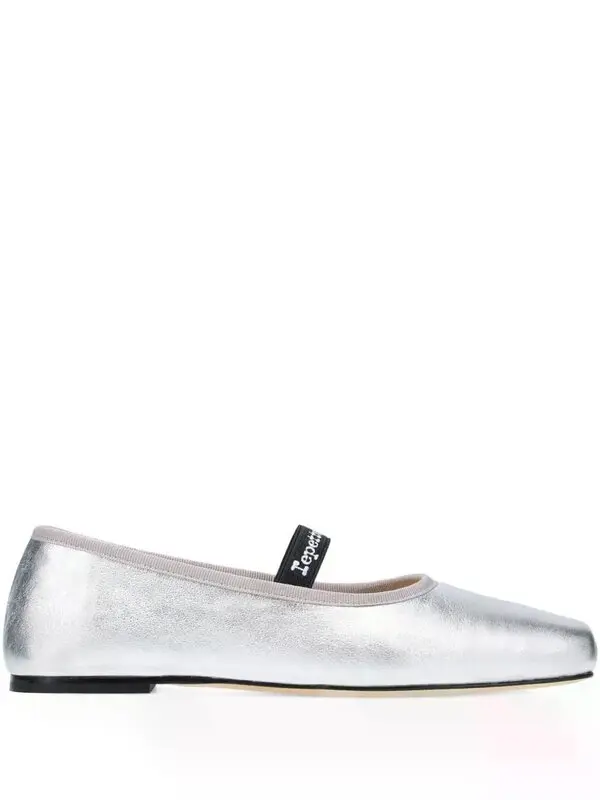 Repetto Lisbeth Square-toe Strap Ballet Flats - Silver