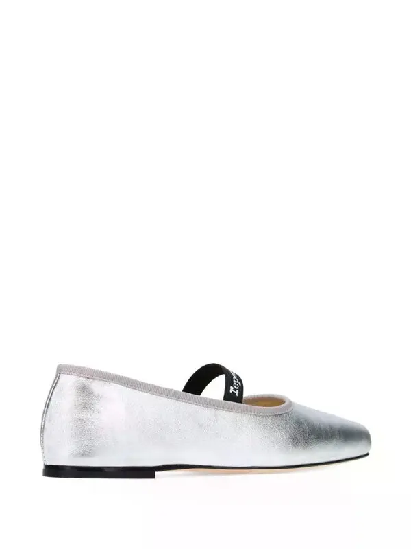 Repetto Lisbeth Square-toe Strap Ballet Flats - Silver