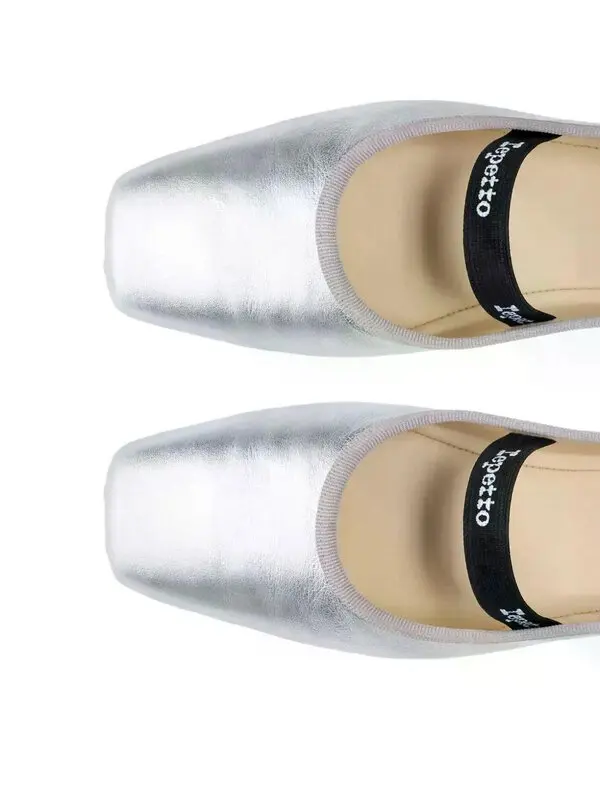 Repetto Lisbeth Square-toe Strap Ballet Flats - Silver