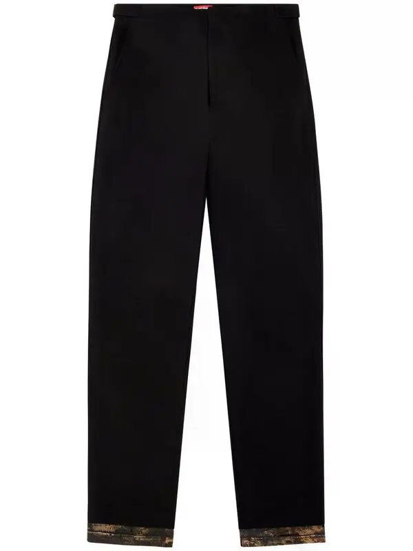 DIESEL® Straight-leg Trousers With Contrasting Border
