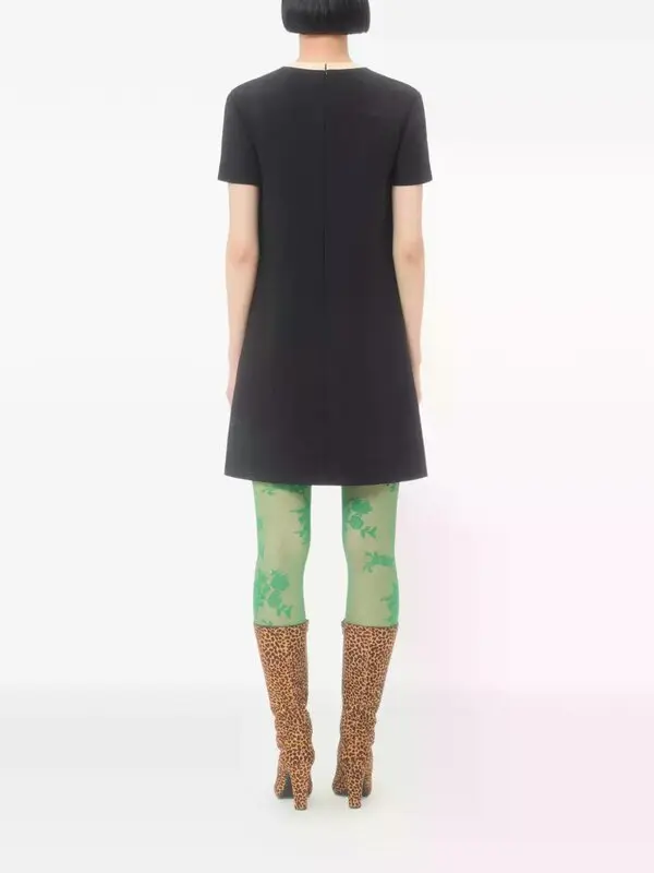 Valentino Garavani Short Sleeve Mini Dress With Bow Detail