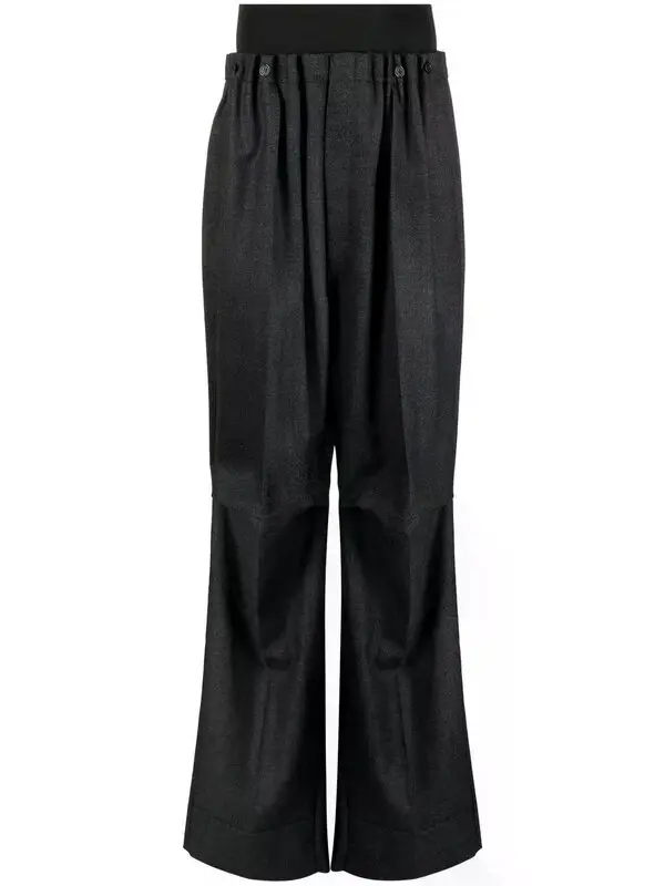 Raf Simons High-waisted Wide-leg Wool Trousers