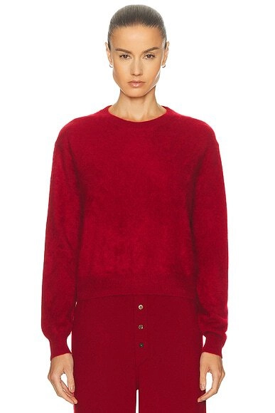 Guest In Residence Grizzly Crew Sweater - Ruby
