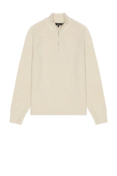Theory Quarter Zip Soft Twist Sweater
