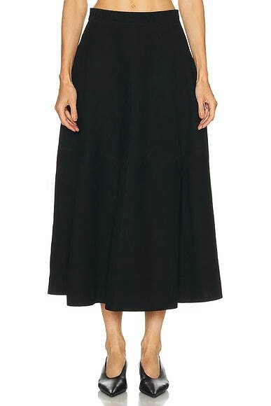 RÓHE A Line Suede Skirt