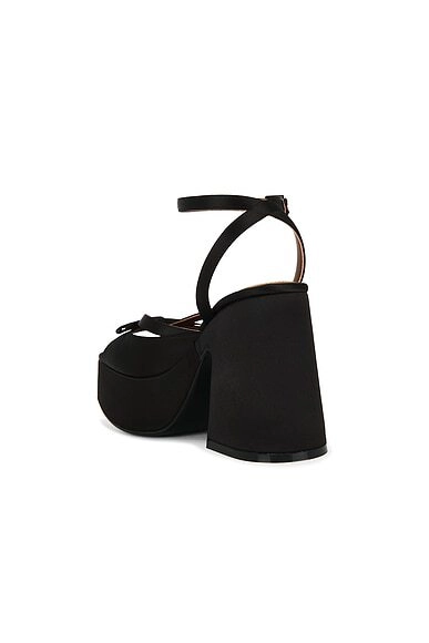 SHUSHU/TONG Platform Sandal With Ankle Buckle And Bow Detail