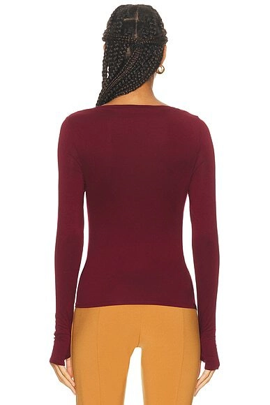 Enza Costa Fluid Jersey Draped Boatneck Top