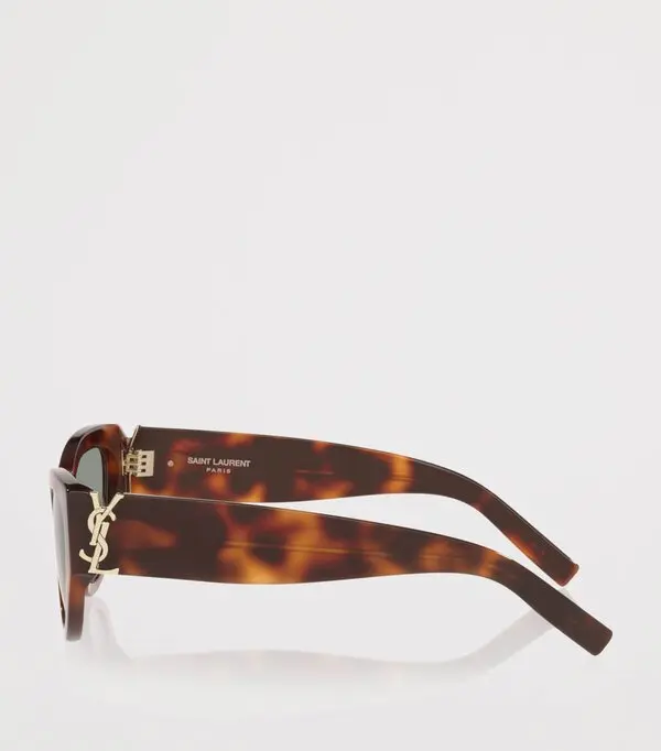 Saint Laurent Acetate Cat Eye Sunglasses - Brown