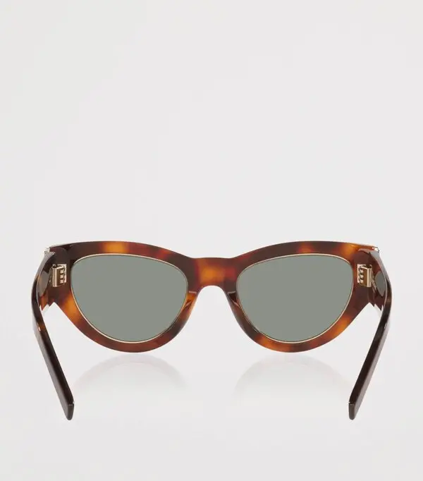 Saint Laurent Acetate Cat Eye Sunglasses - Brown