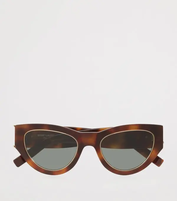 Saint Laurent Acetate Cat Eye Sunglasses - Brown