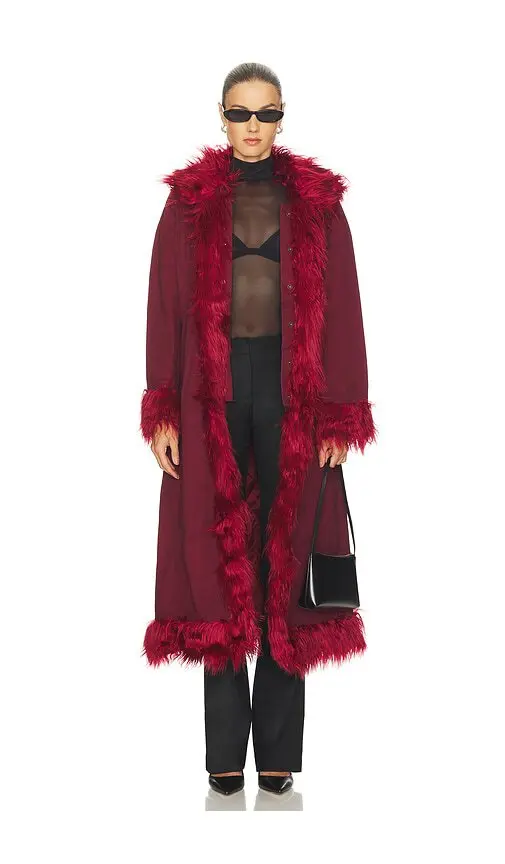 TYLER MCGILLIVARY Brandy Jacket With Faux Fur Trim