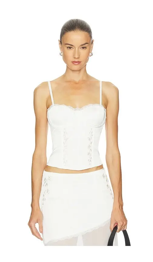 RUNAWAY THE LABEL Emberly Bustier - White