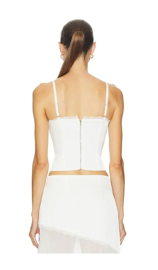 RUNAWAY THE LABEL Embroidered Lace Trim Bustier