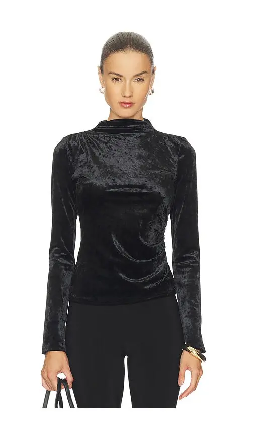 Rails Joelle Velvet Top - Black