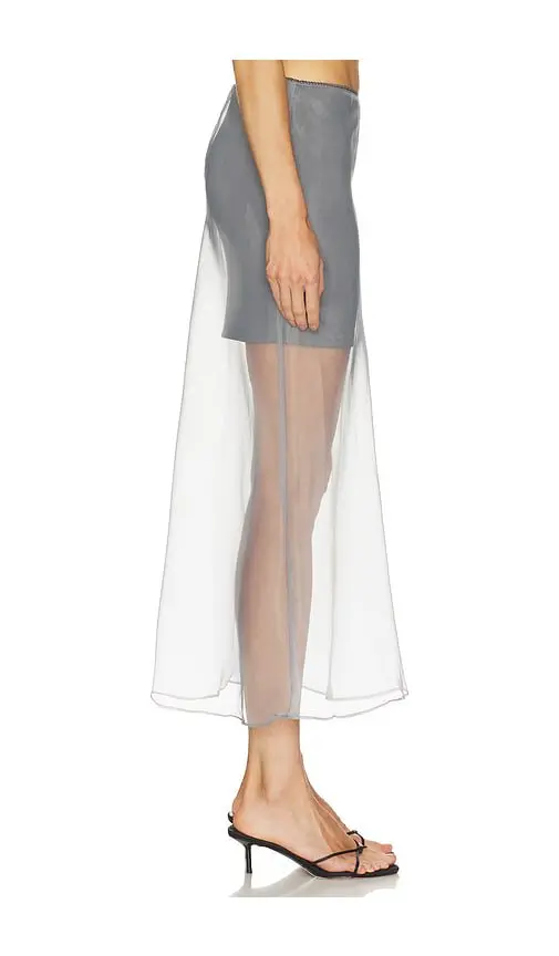 Line & Dot X Revolve Denman Midi Skirt - Grey