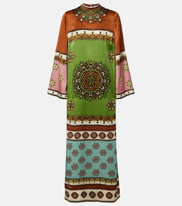 ALEMAIS Contina Silk Maxi Dress - Multicoloured